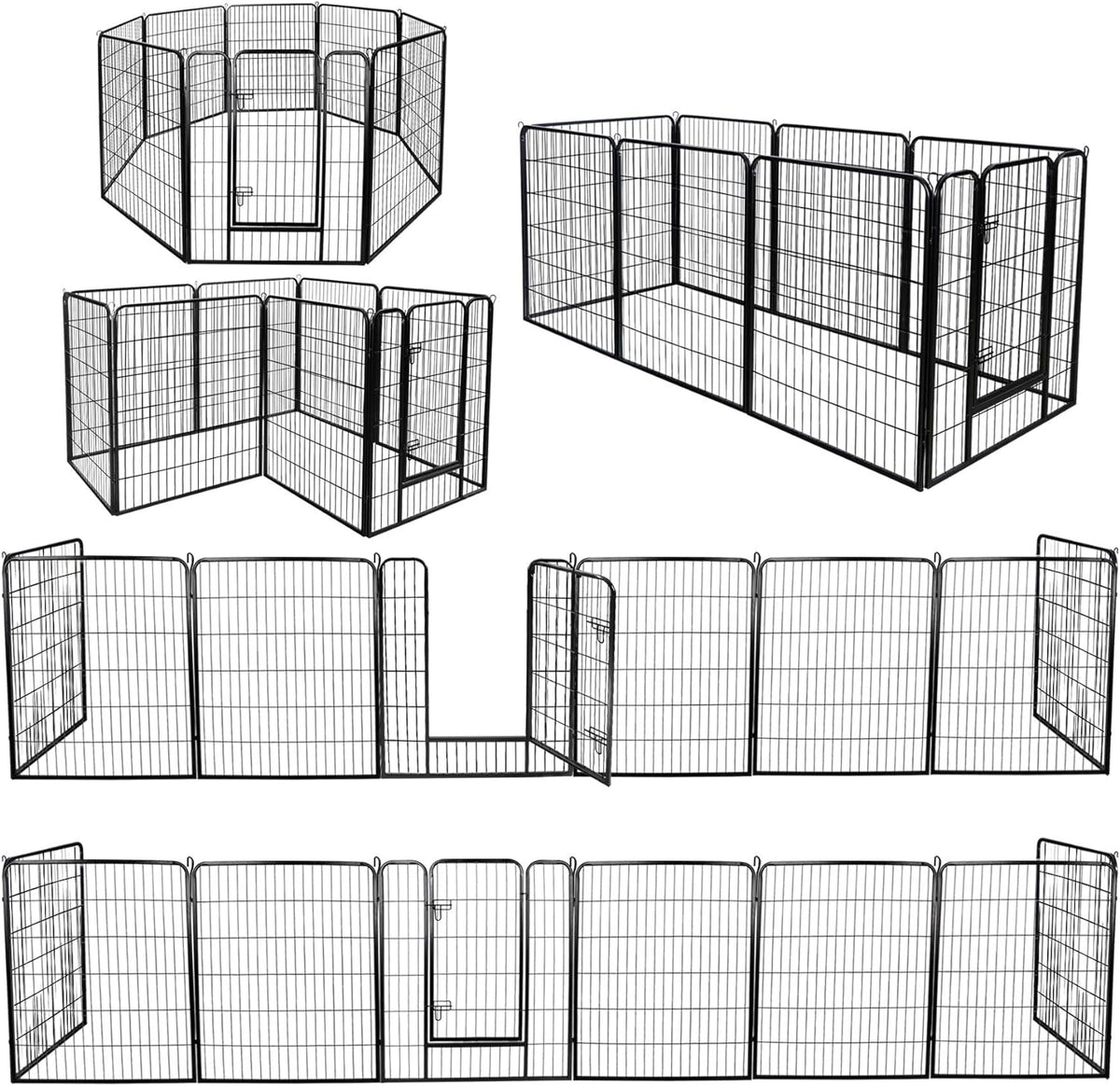ZENY™ Pet Dog Playpen Foldable Metal Exercise 8 Panel Design for for S ...