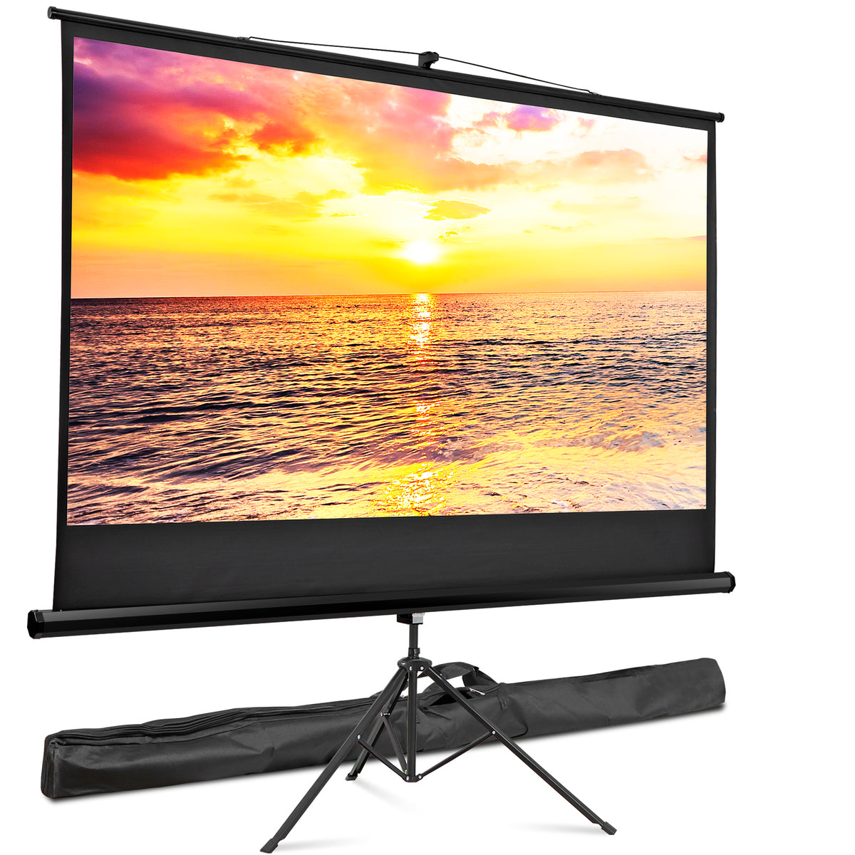 ZENY™ Projector Screen with Stand, 84 inch 16:9 HD Portable Projection ...