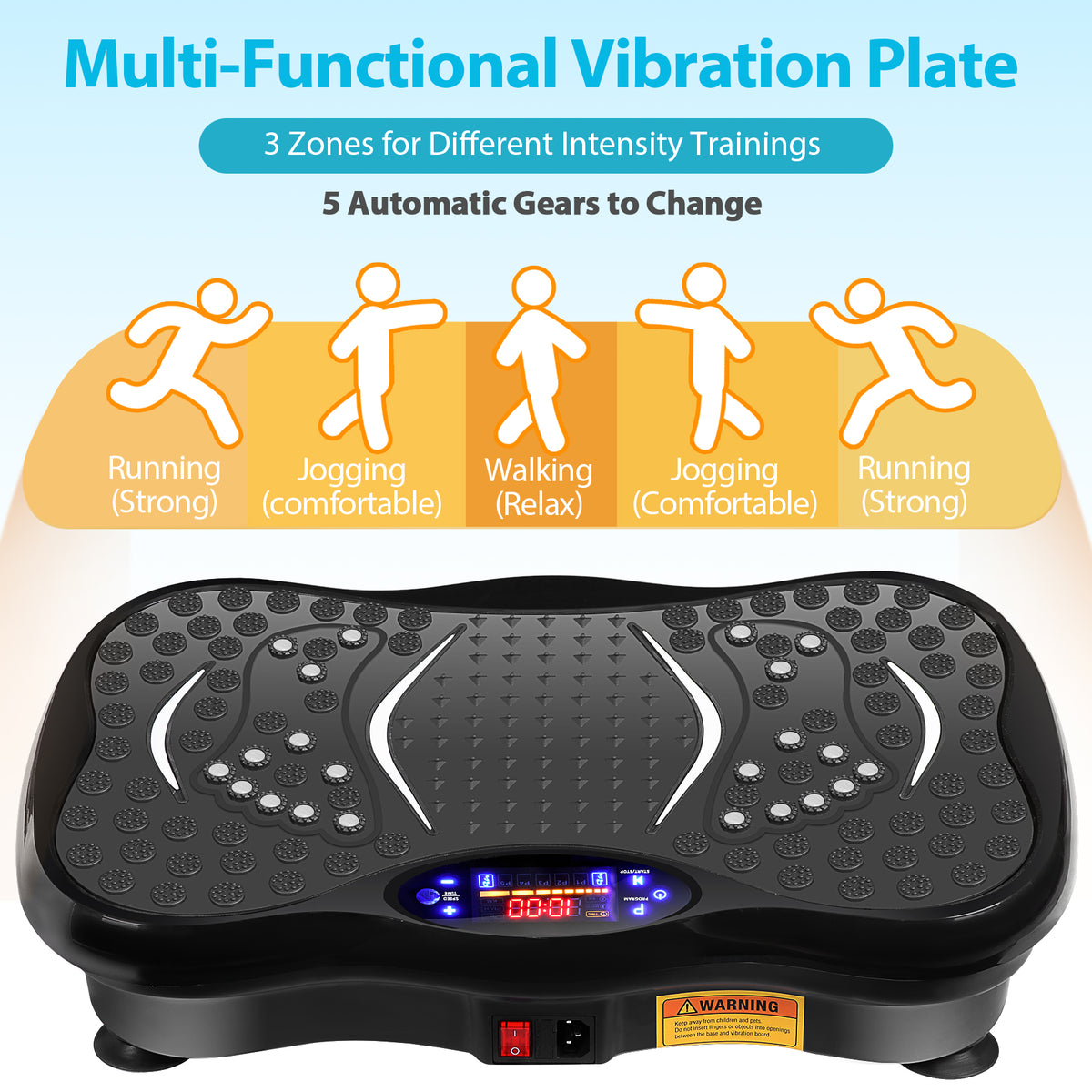 ZENY Vibration Platform Exercise Machine Lymphatic Drainage Full Body ...
