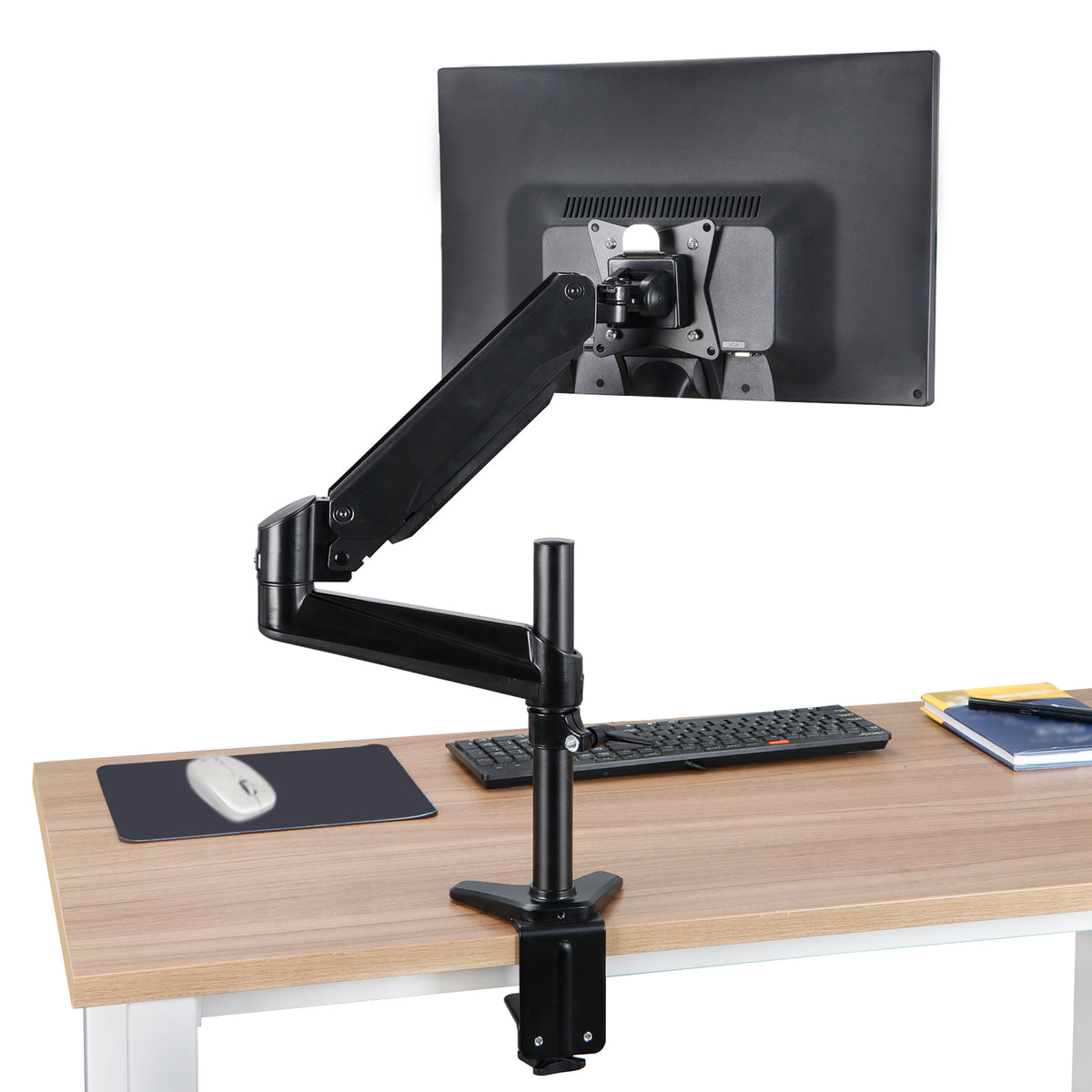ZENY™ Single Arm LCD Monitor Table Mount TV Bracket monitor desk brack ...