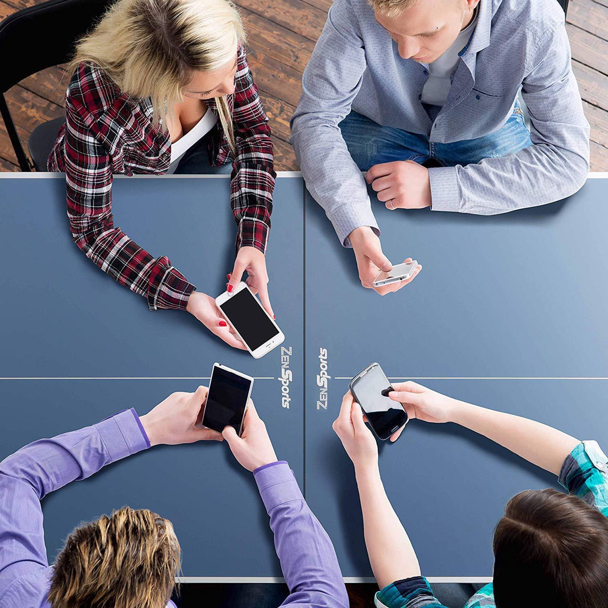 ZENY™ Foldable Table Tennis Table with Net Portable Ping Pang Tables f ...