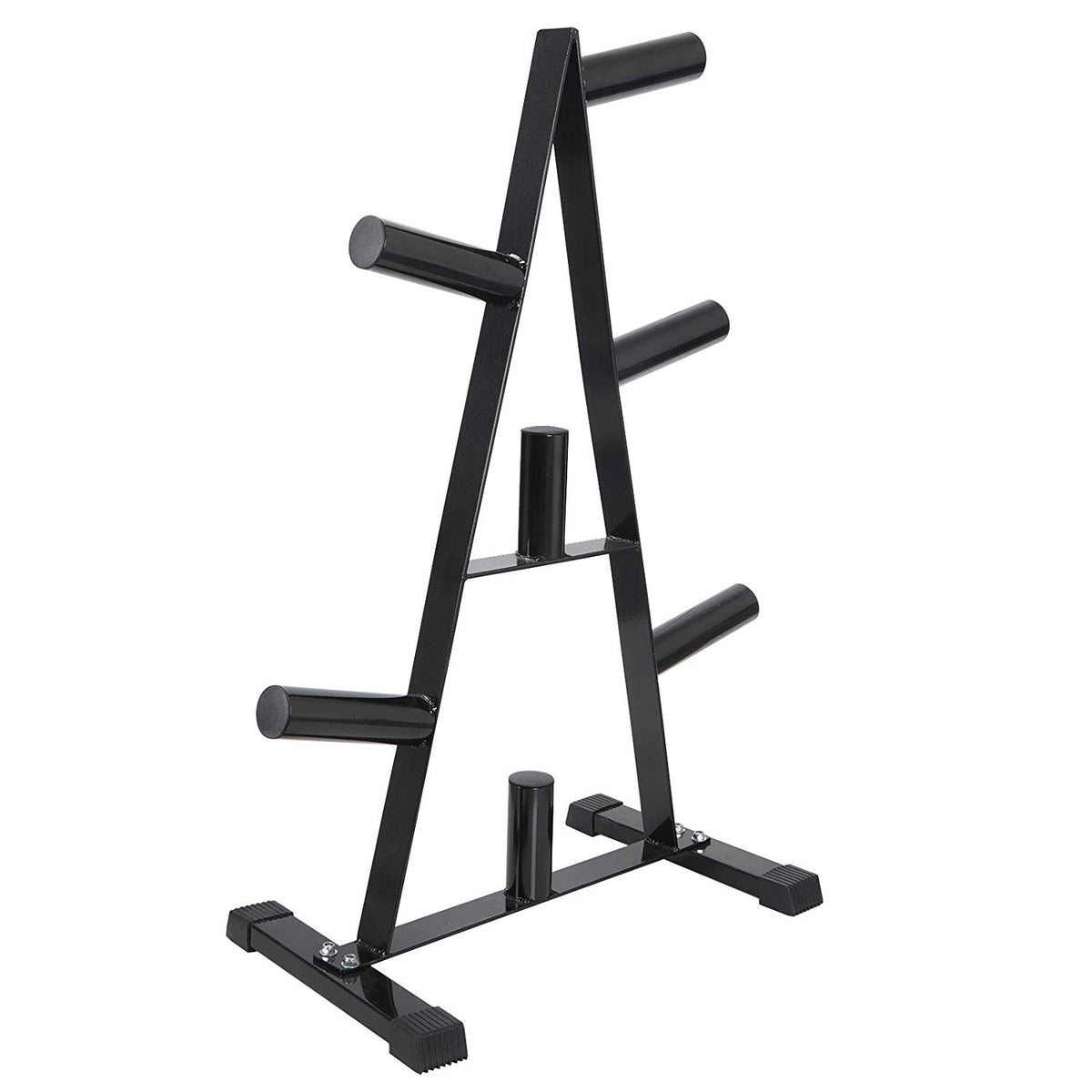 ZENY™Barbell Plates Rack Steel A Frame Olympic Plate Tree Stand Weight ...