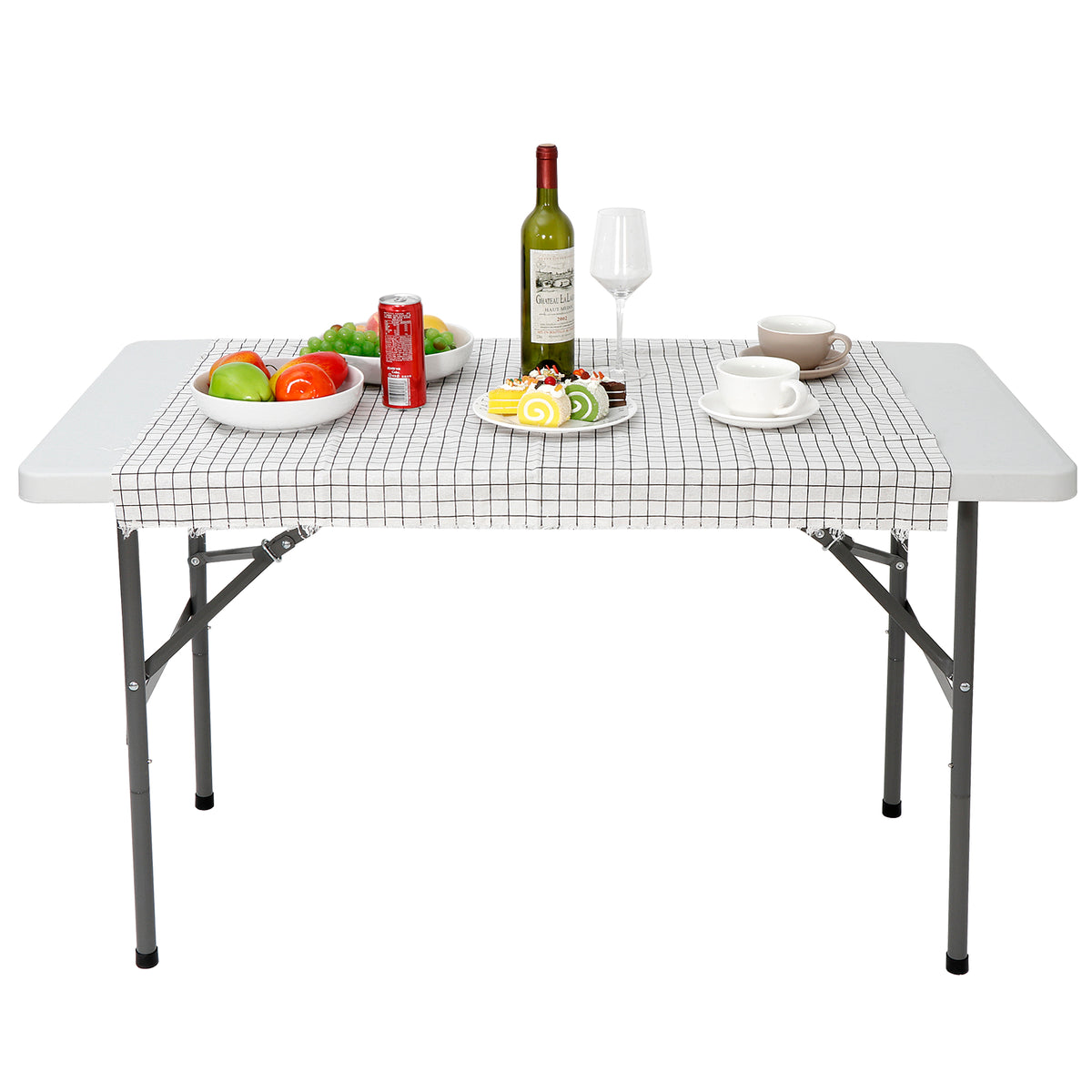 ZENY™ 4ft Portable Indoor Outdoor Heavy Duty Plastic Folding Table Pic ...
